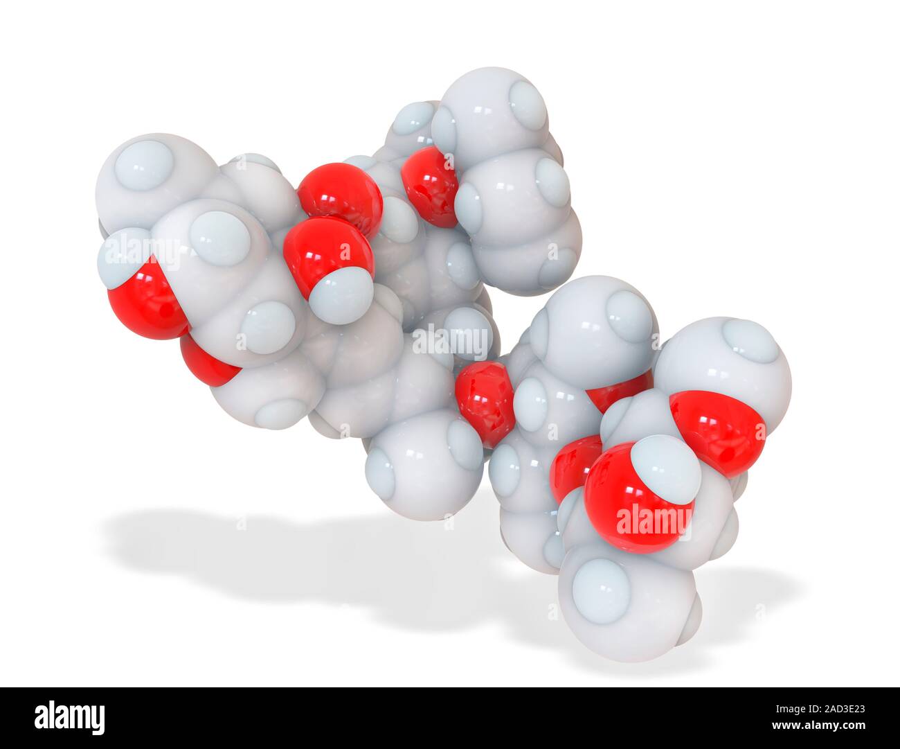 Ivermectin anti-parasite drug molecule. Computer illustration showing ...