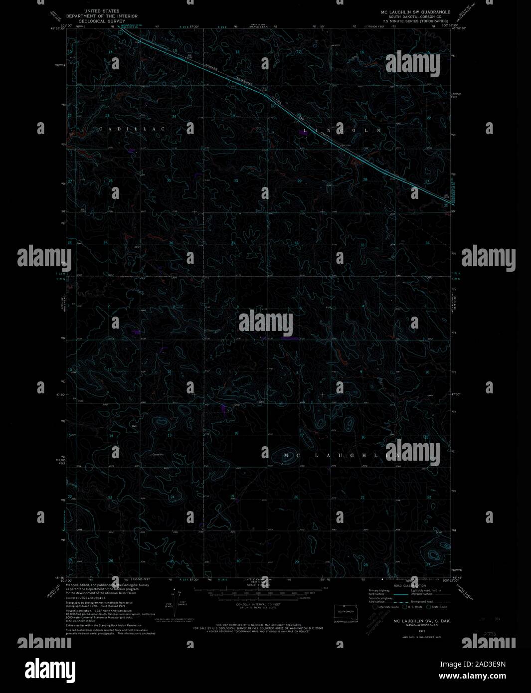 Map of mclaughlin hi-res stock photography and images - Alamy