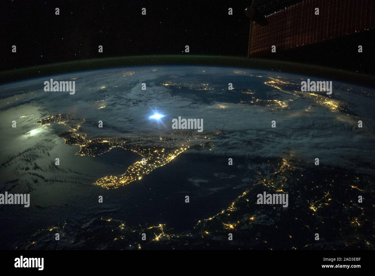 Balkans at night, ISS image. Photographed on 23rd September 2015 by ...