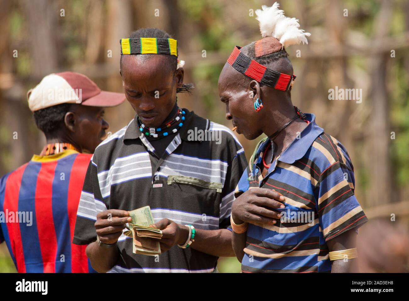 Africa, Ethiopia, Omo region, Ari Tribe man Photographed at the cattle ...
