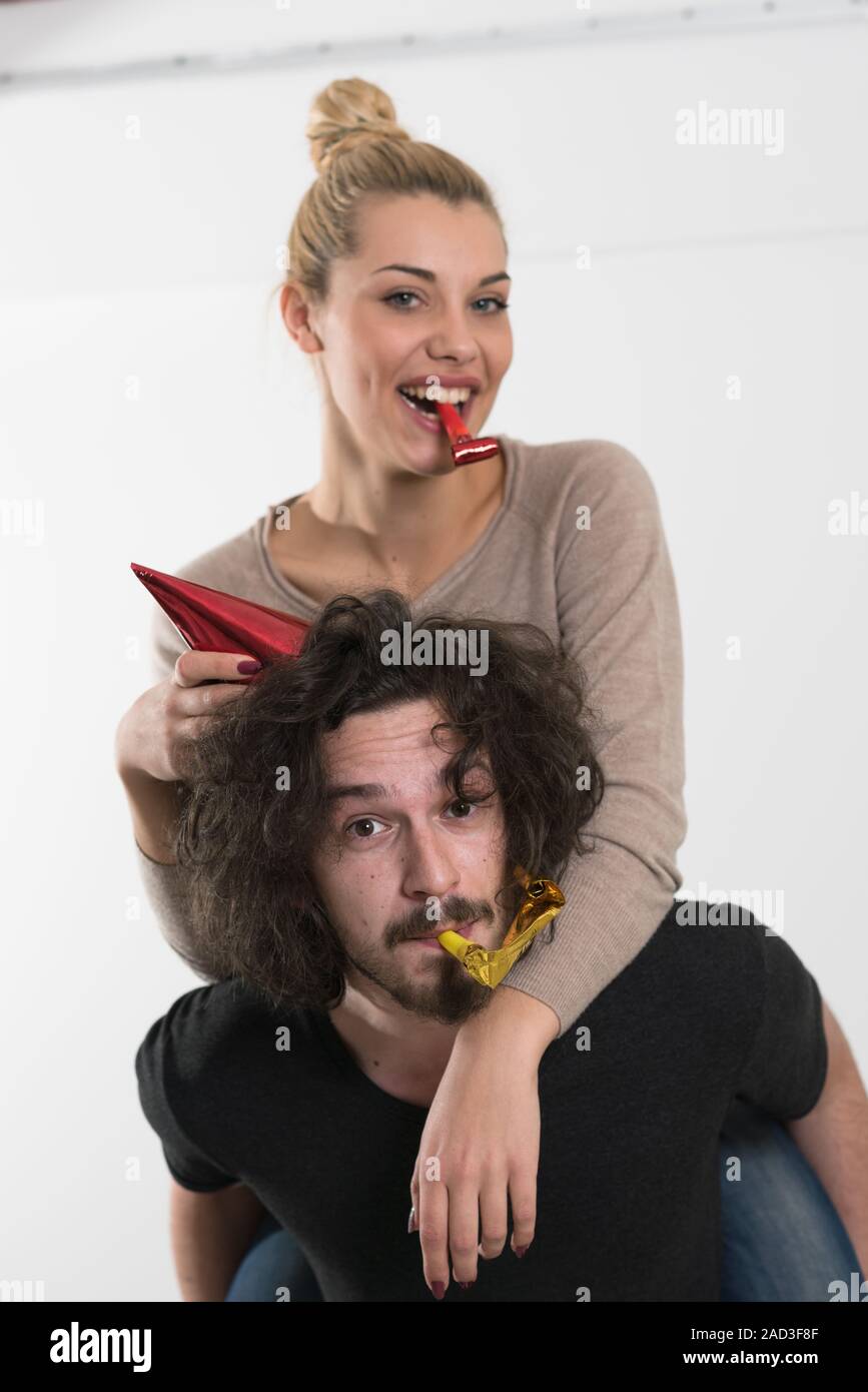 romantic couple celebrating Stock Photo - Alamy