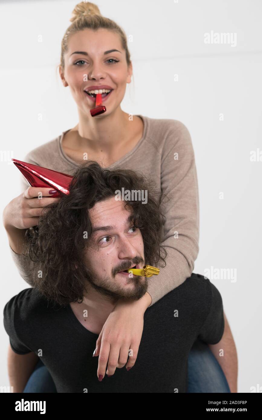 romantic couple celebrating Stock Photo - Alamy