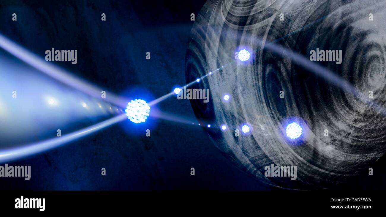 Electrons And Particles Conceptual Image Computer Illustration Representing The Movement Of