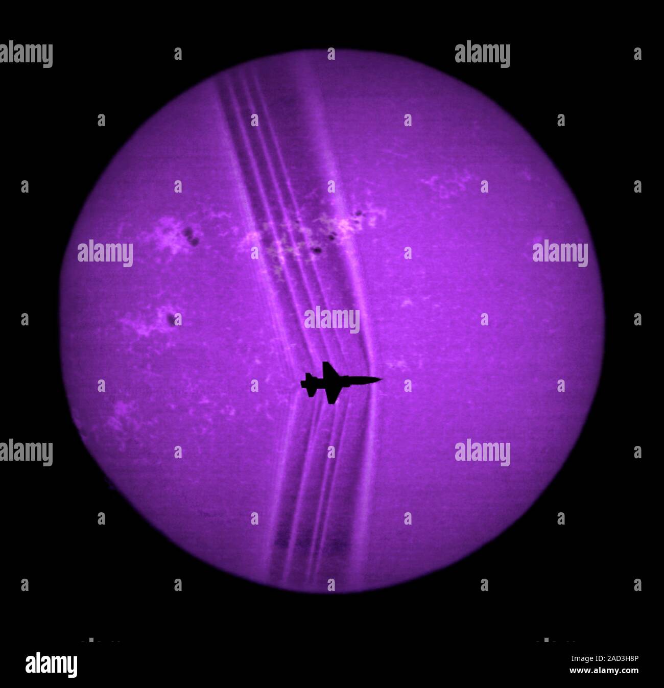 Supersonic shock waves. Schlieren image showing the shock wave created ...