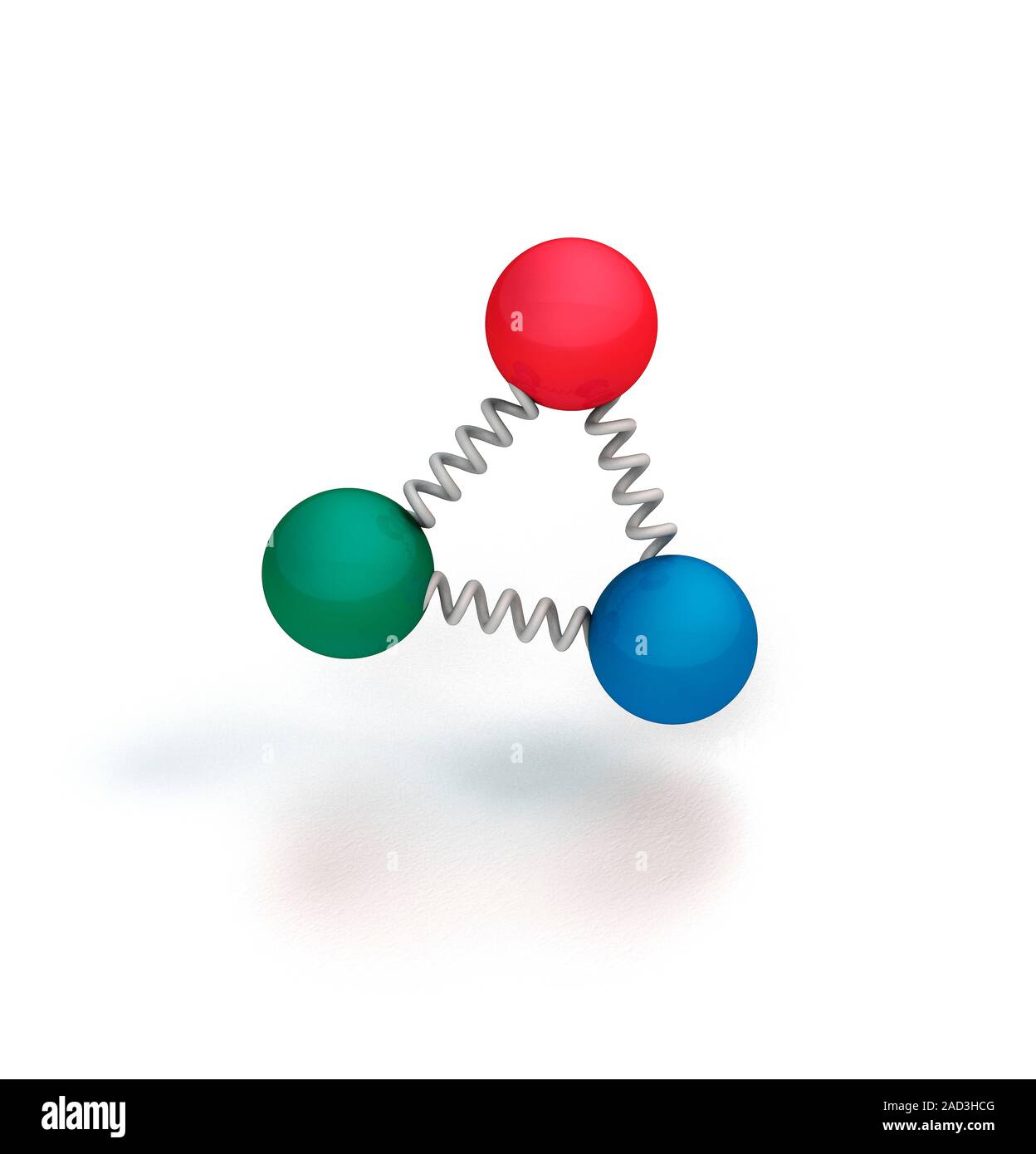 Baryon particle. Computer illustration showing the quantum structure of ...