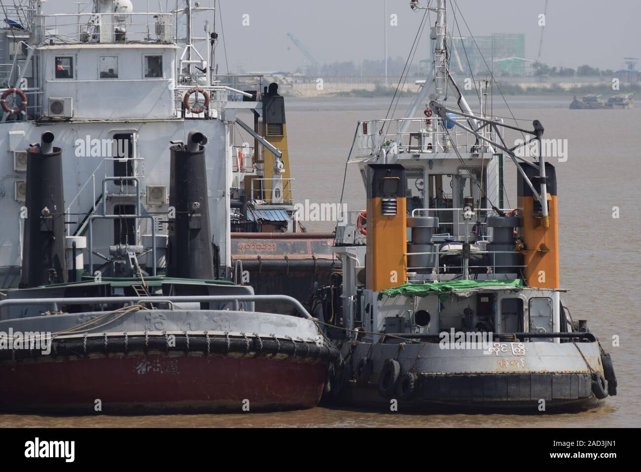 Myanmar Navy in Yangon Docks, Yangon, Myanmar Stock Photo - Alamy