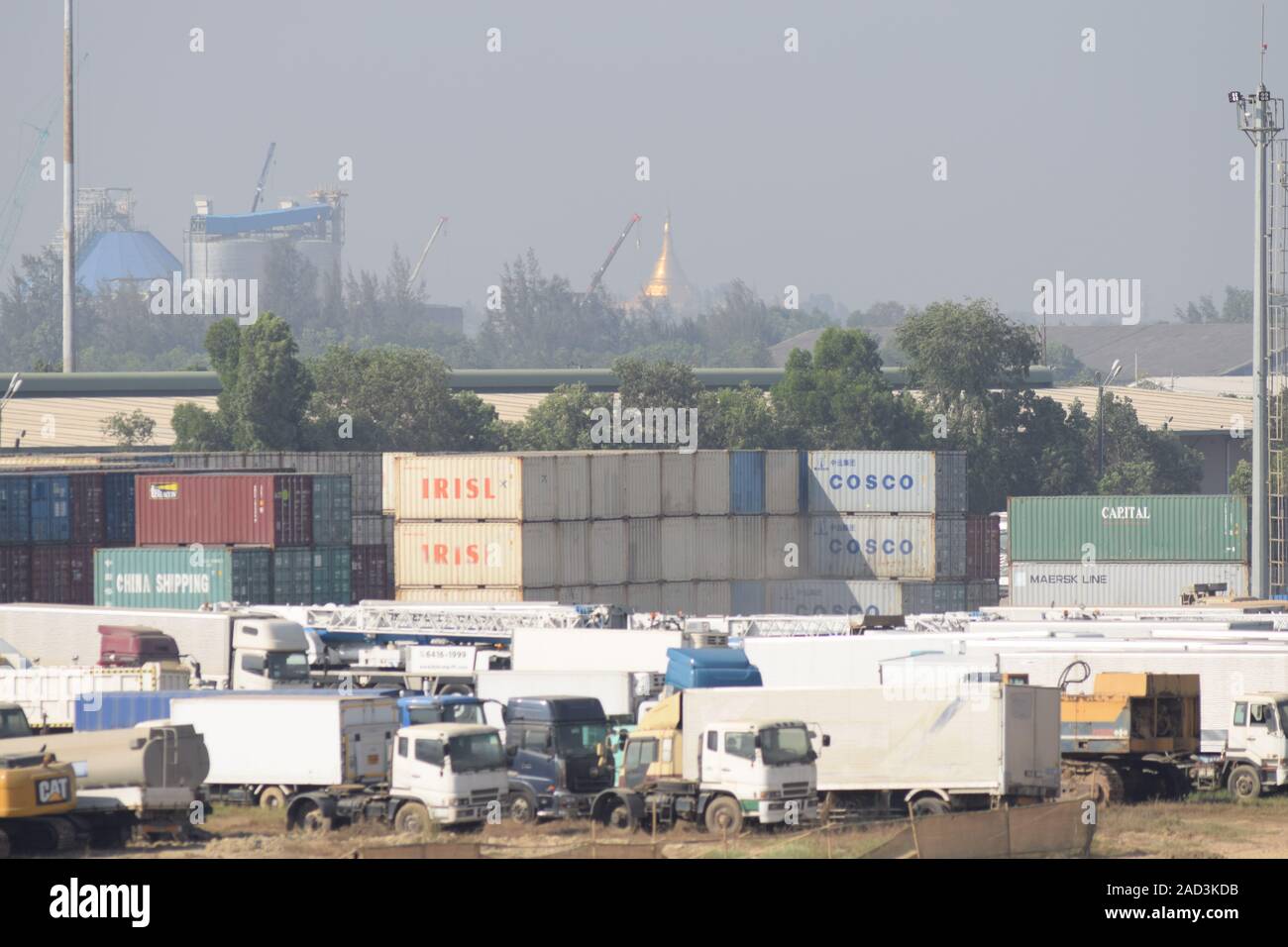 Docks, Port, Yangon, Rangoon, Burma, Myanmar Stock Photo - Alamy