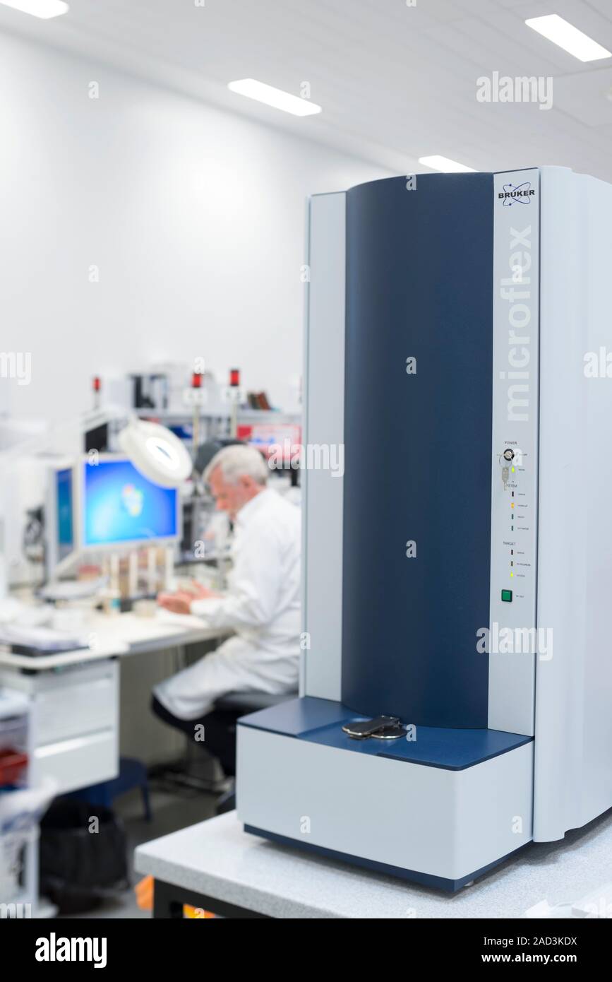 MALDI-Biotyper. MALDI-Biotyper machine in the pathology lab of a ...