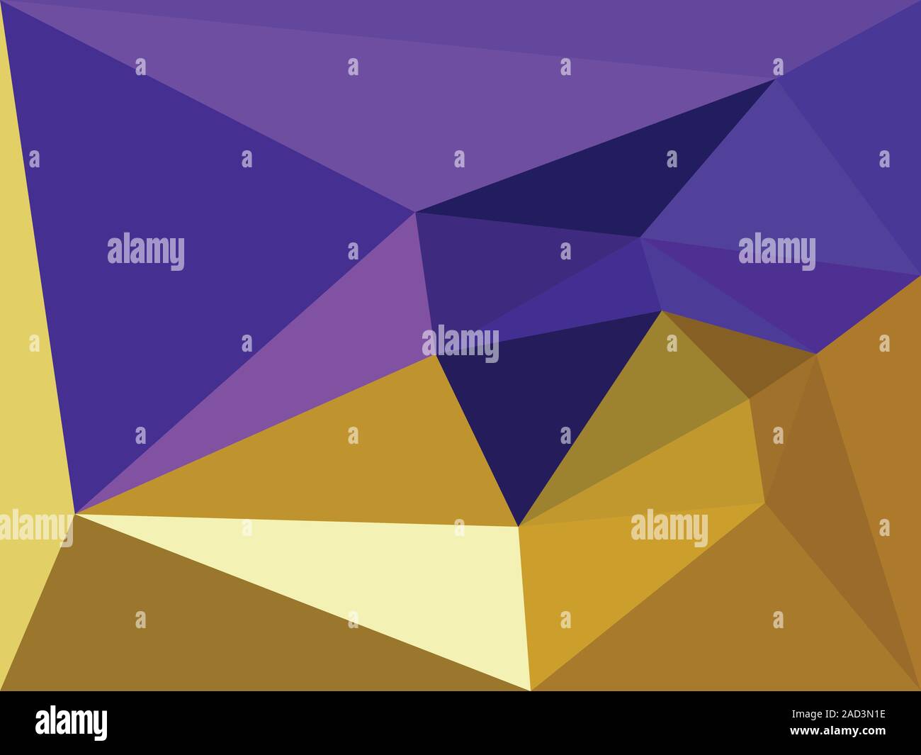 Stylized geometric background made of purple and golden polygons Stock ...