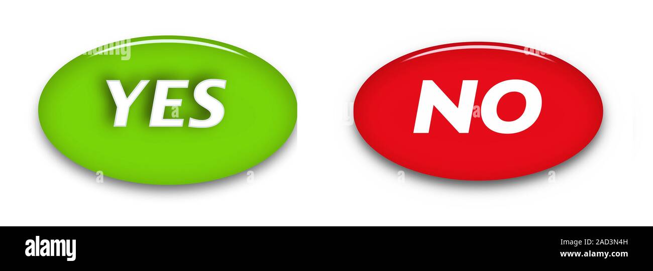 Yes no button hi-res stock photography and images - Alamy