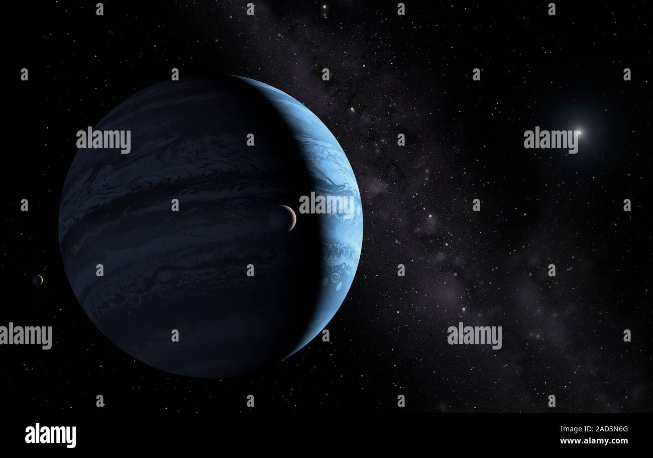Hypothesised ninth planet, illustration. Planet Nine is a hypothesized ...