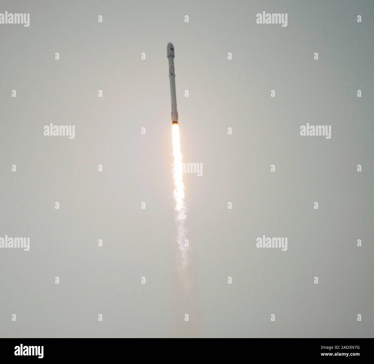 Jason-3 satellite launch, January 2016. SpaceX Falcon 9 rocket ...