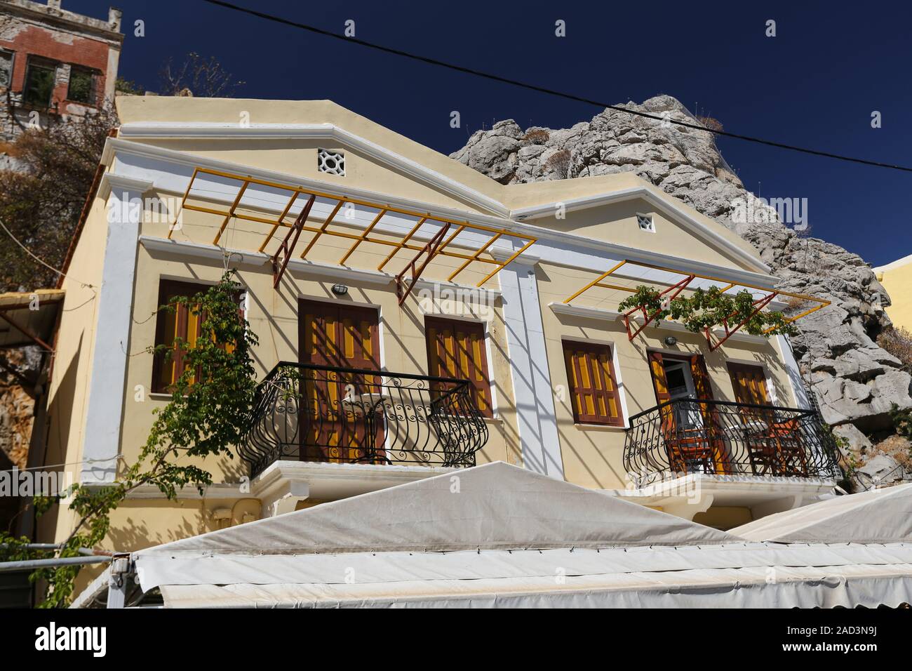 Traditional House in Symi Island in Greece Stock Photo - Alamy