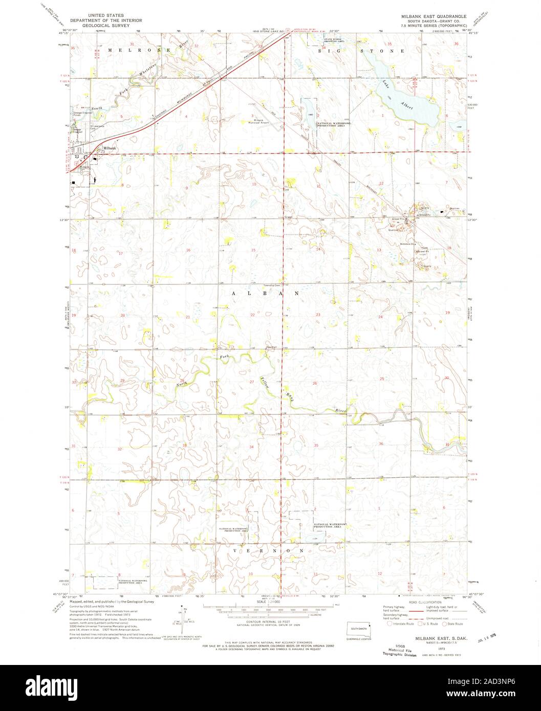 Map of milbank south dakota hi-res stock photography and images - Alamy