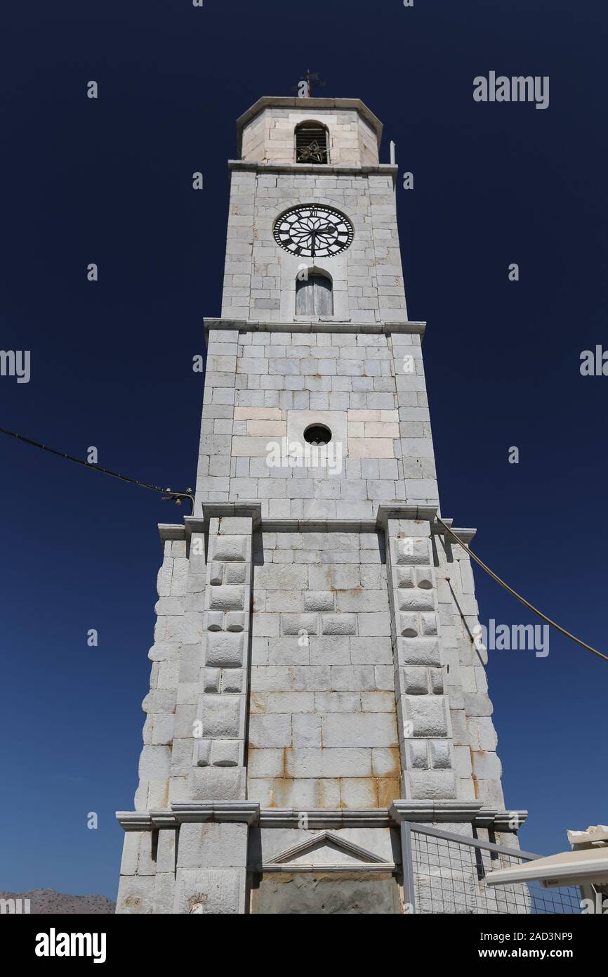 Clock Tower in Symi Island in Greece Stock Photo - Alamy