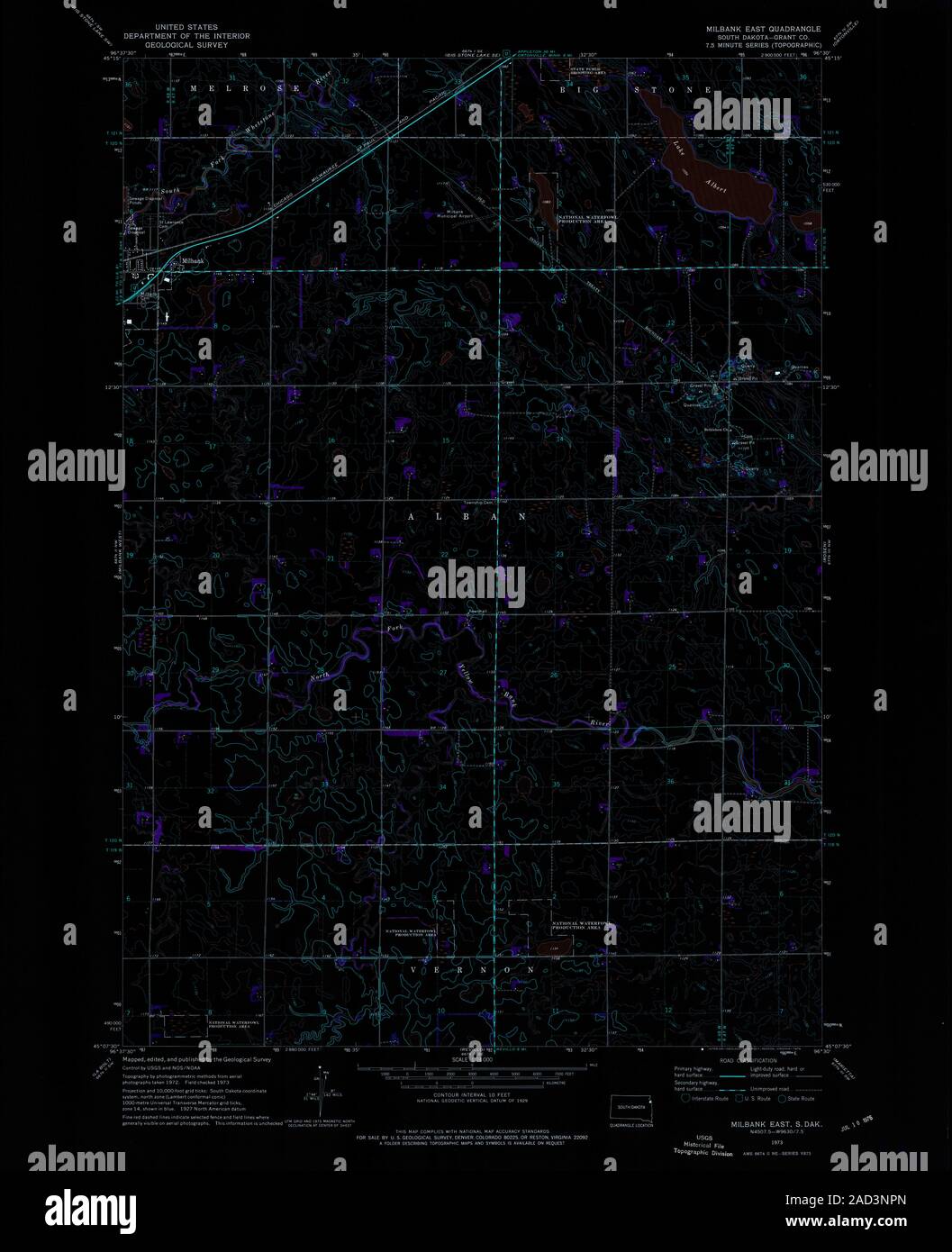 Map of milbank south dakota hi-res stock photography and images - Alamy