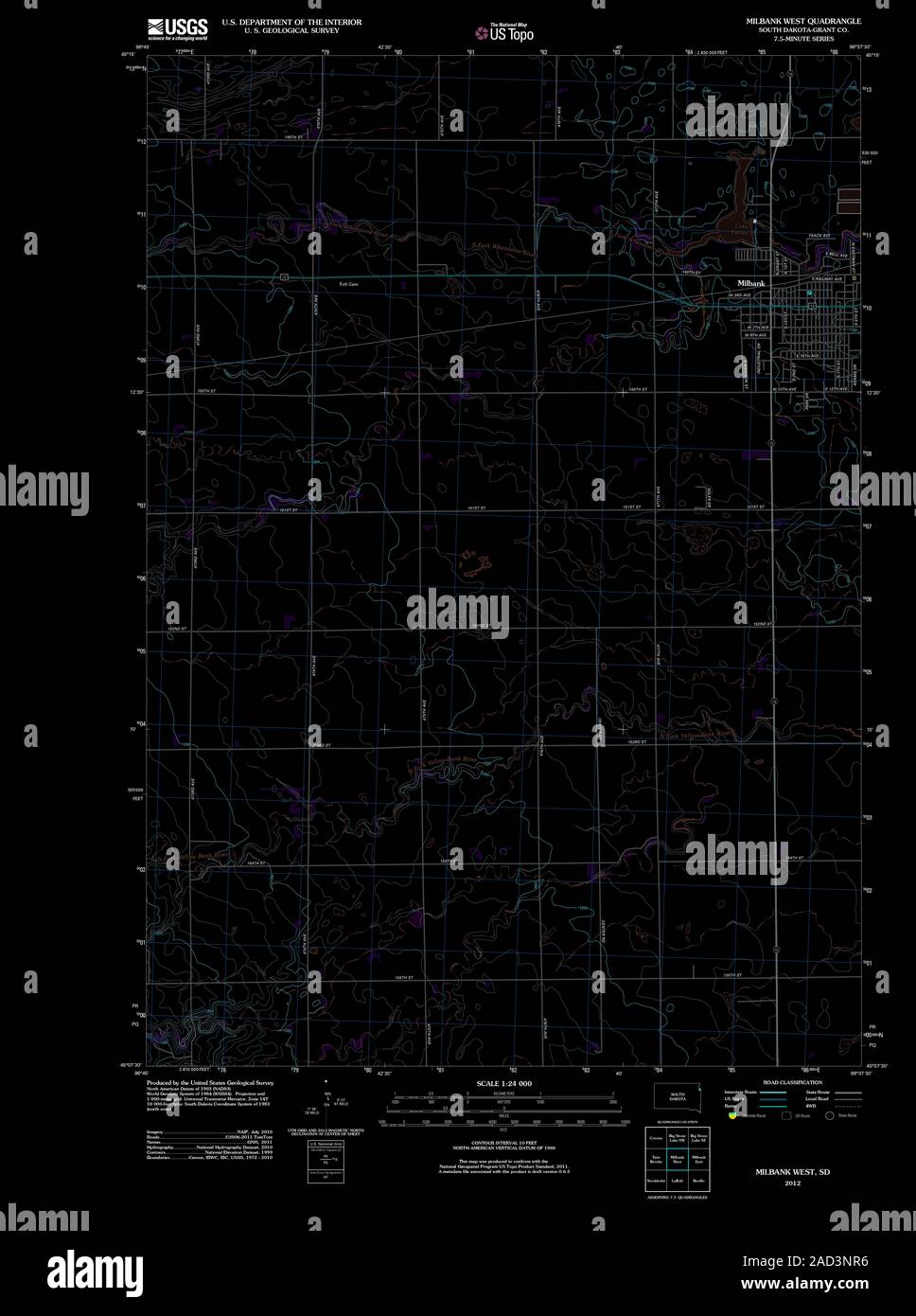 Map of milbank south dakota hi-res stock photography and images - Alamy