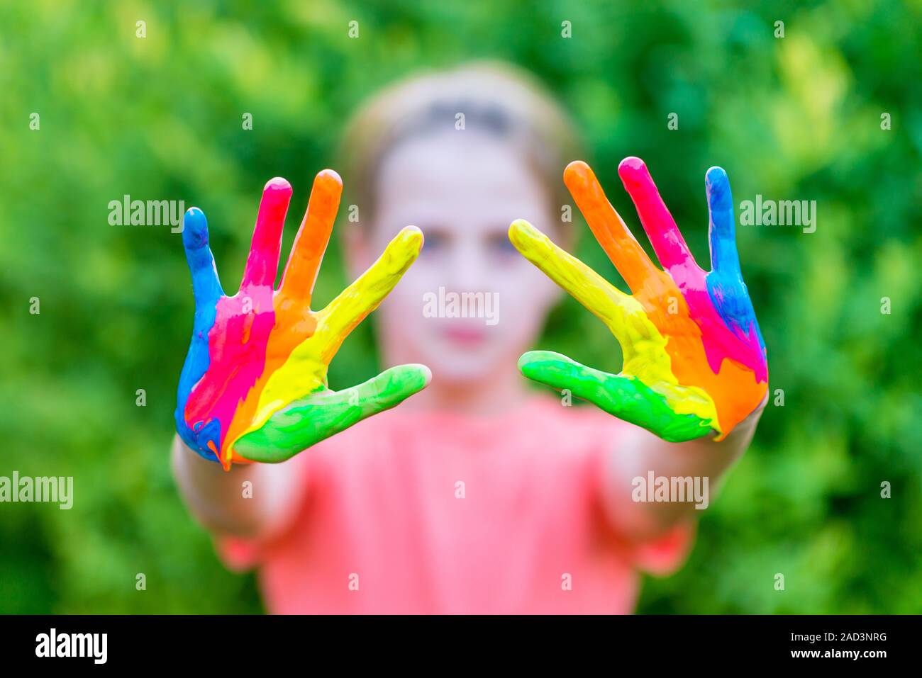 Painted hand prints hi-res stock photography and images - Alamy