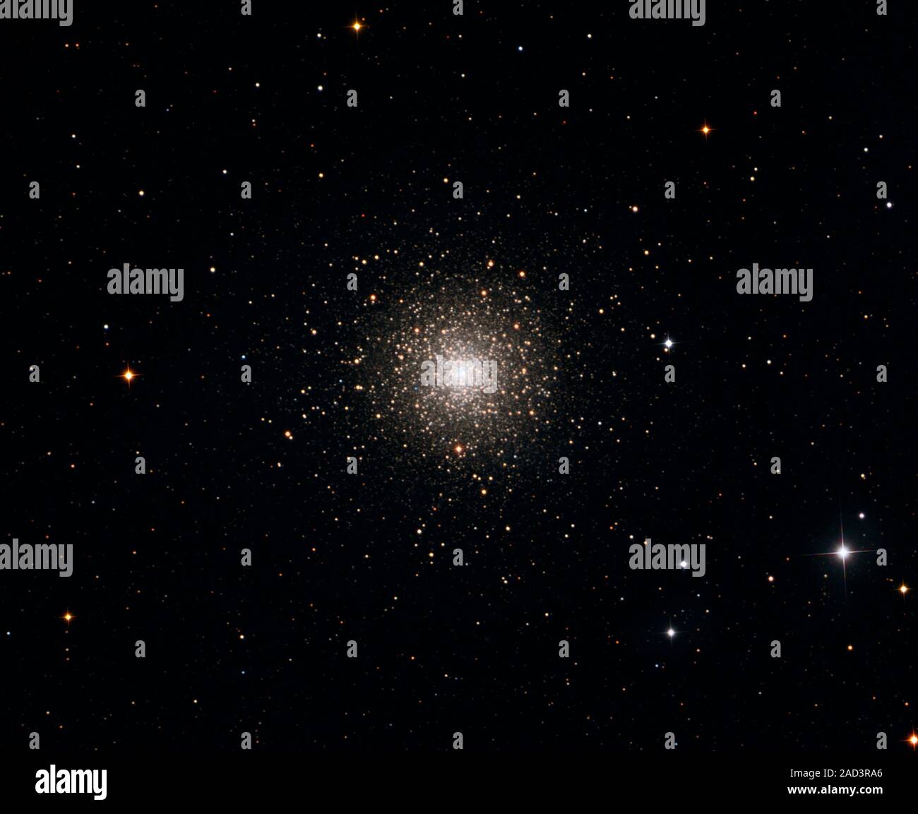 Globular cluster NGC 362. Globular clusters are spherical groups of very old stars that are ...
