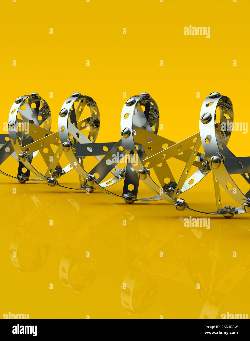 Conceptual image of genetic engineering showing a DNA double helix made ...