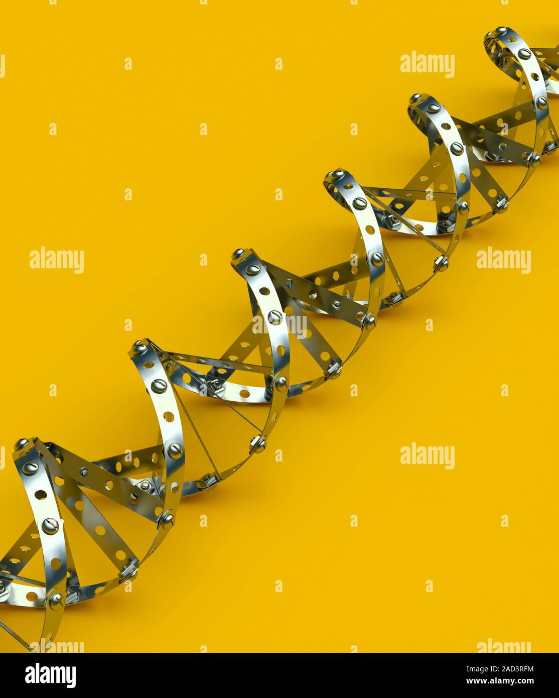 Conceptual image of genetic engineering showing a DNA double helix made ...