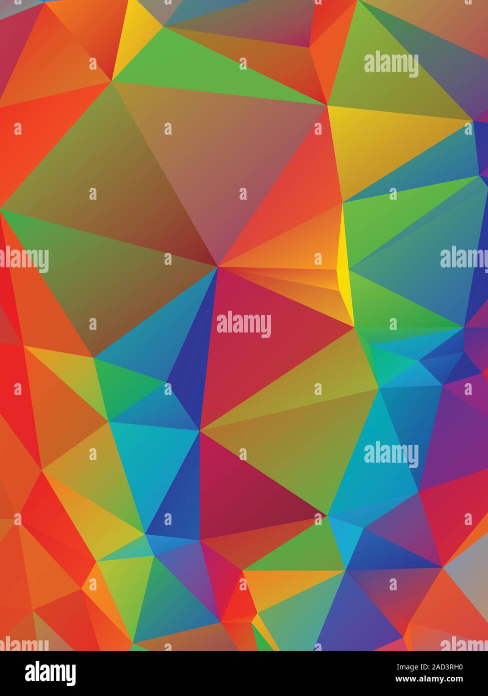 Abstract rainbow geometric background with triangular polygons Stock ...