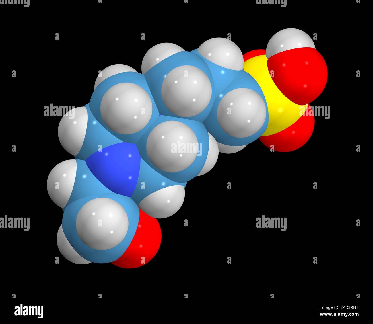 EPPS molecule. Computer illustration showing the structure of an EPPS ...