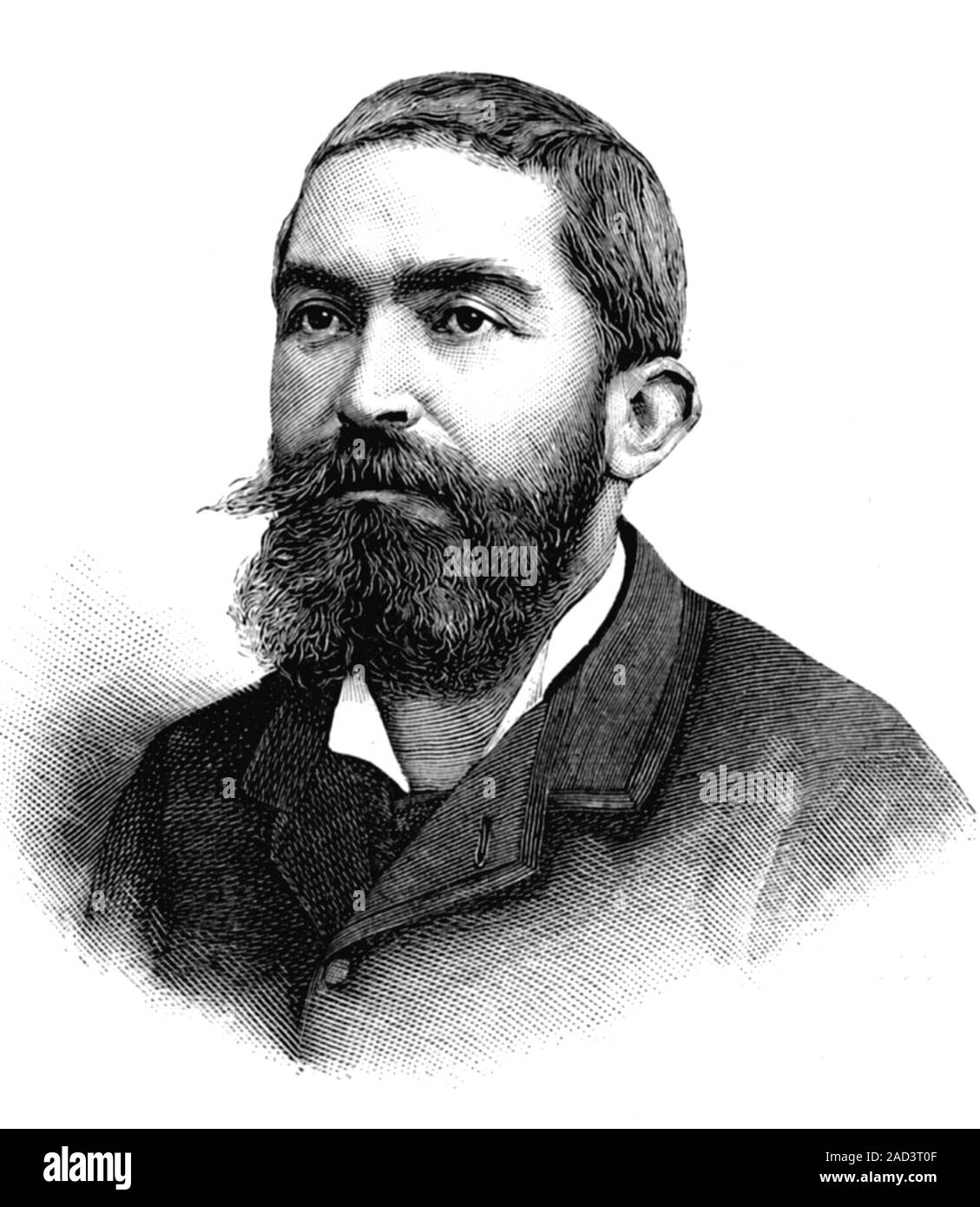 Henri Coudreau (1859-1899). 1902 illustration of the French geographer ...