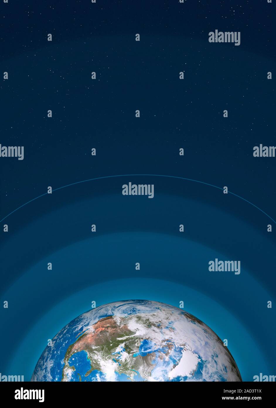 Schematic representation of the five principle layers in Earth's ...
