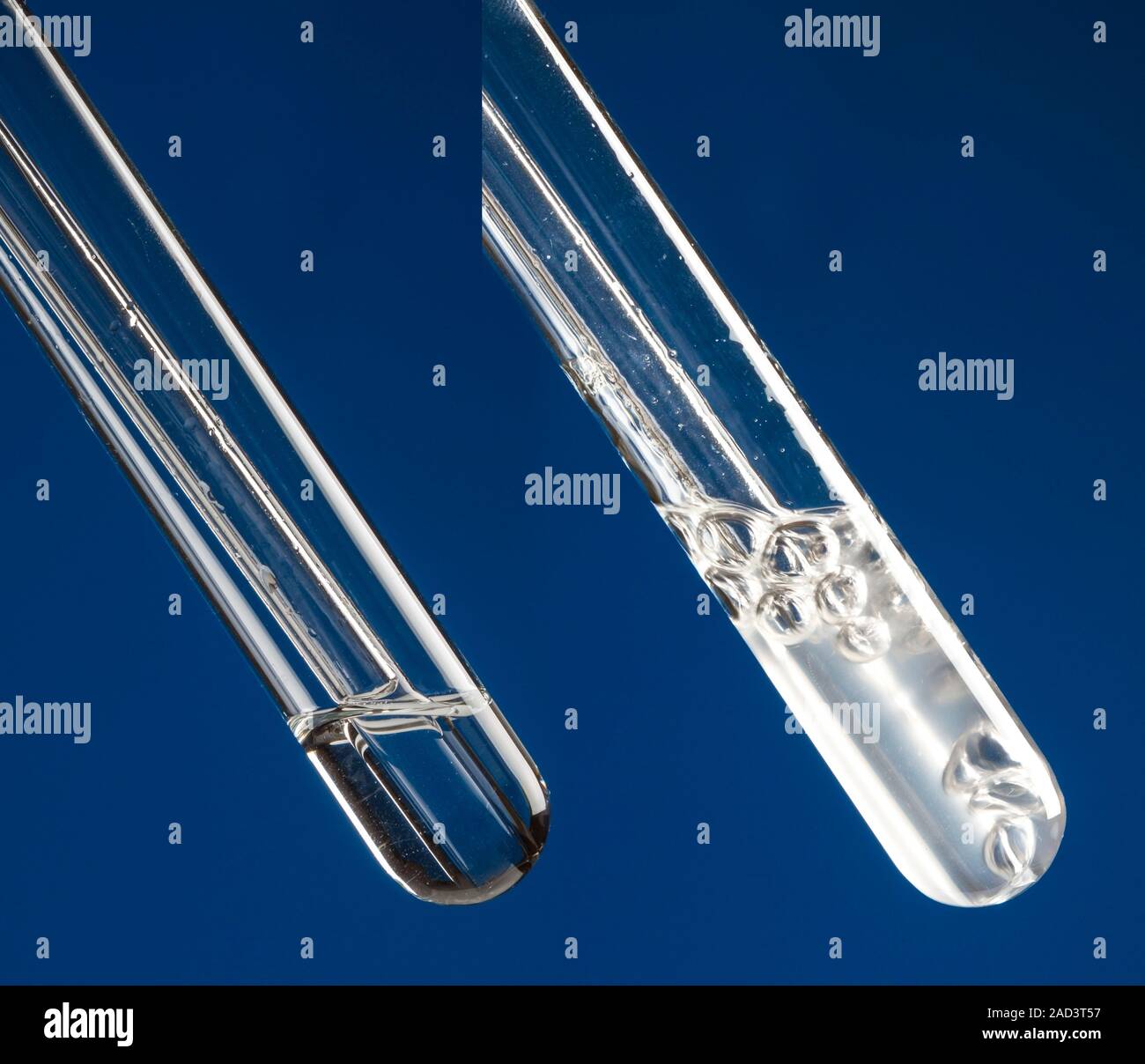 Test for carbon dioxide. The liquid in the test tube is a saturated ...