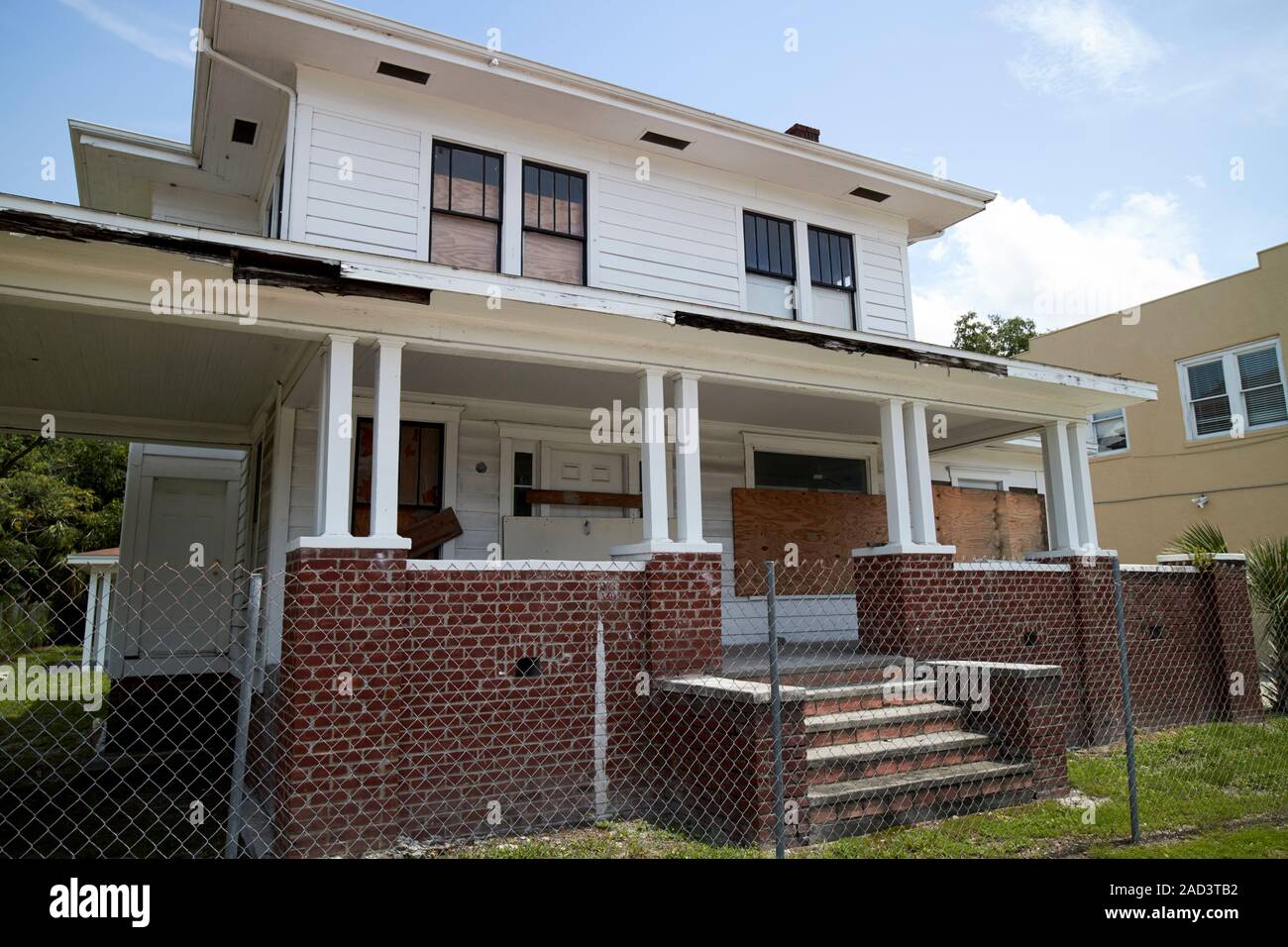 boarded up old house in the holden-parramore historic district city of ...