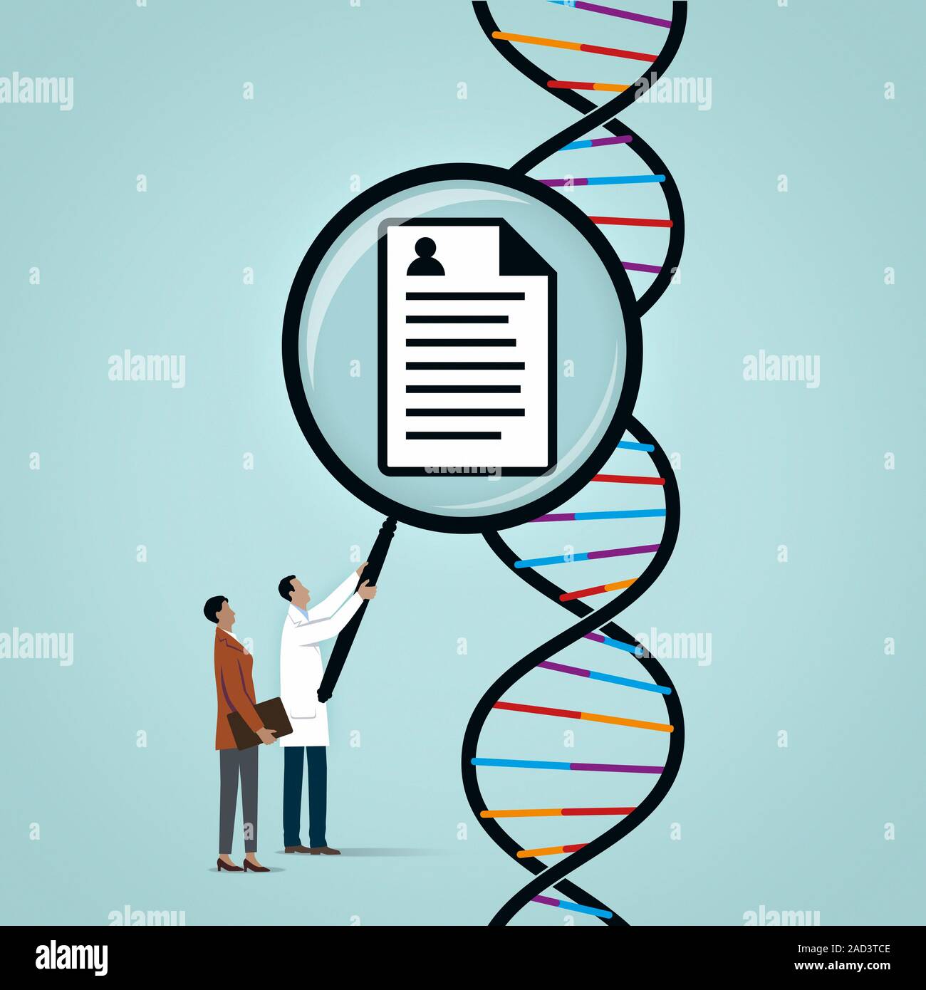 DNA profiling, conceptual computer illustration Stock Photo - Alamy