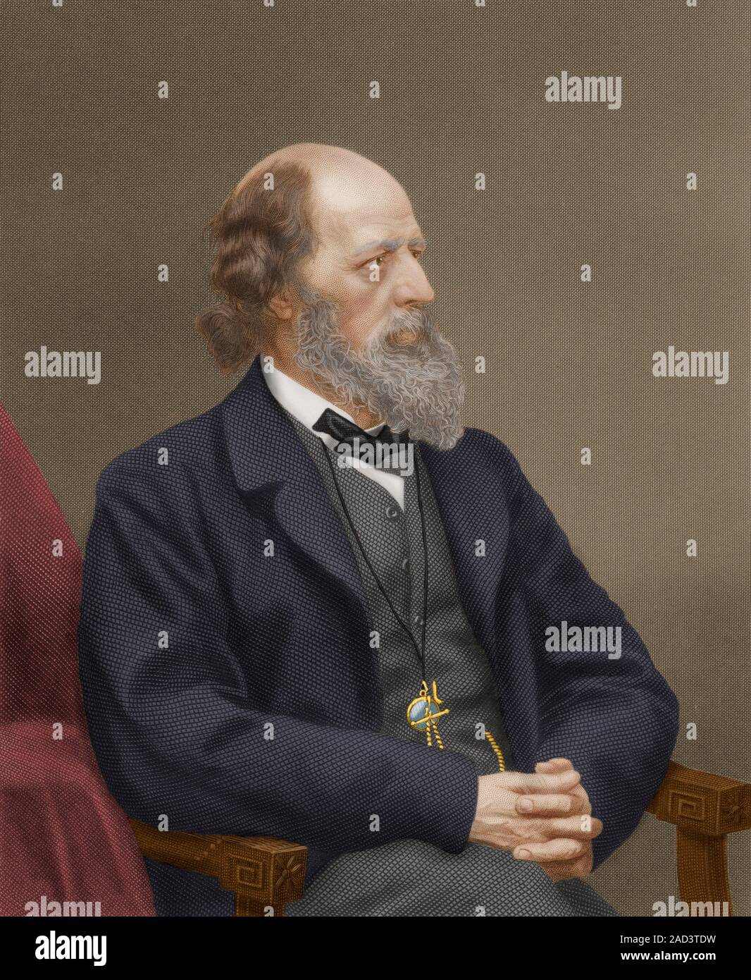 Alfred Tennyson, 1st Baron Tennyson (1809-92), British poet. Known as ...