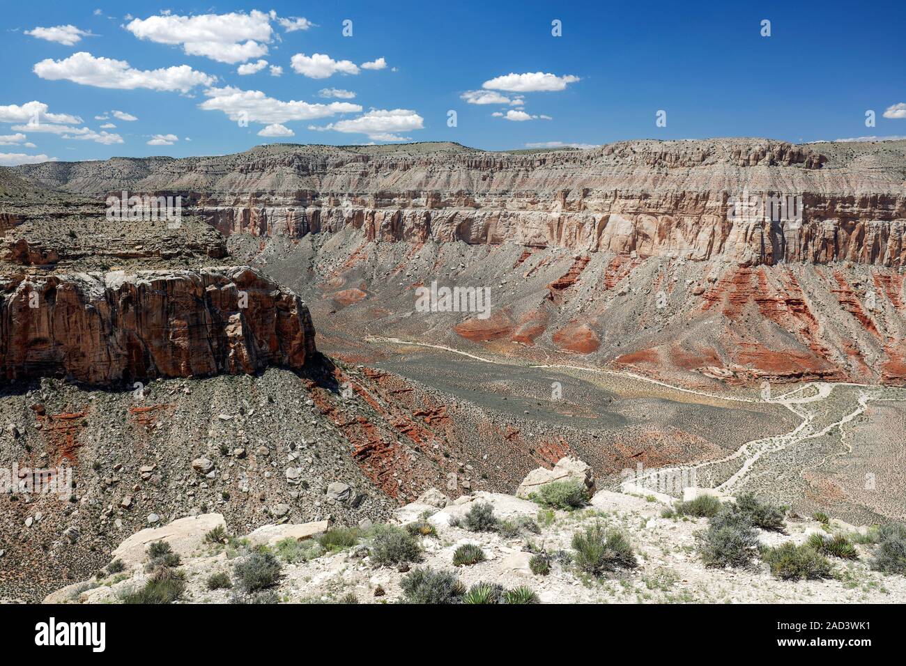 Hualapai Canyon. View of the Hualapai Canyon and Supa Trail, from ...