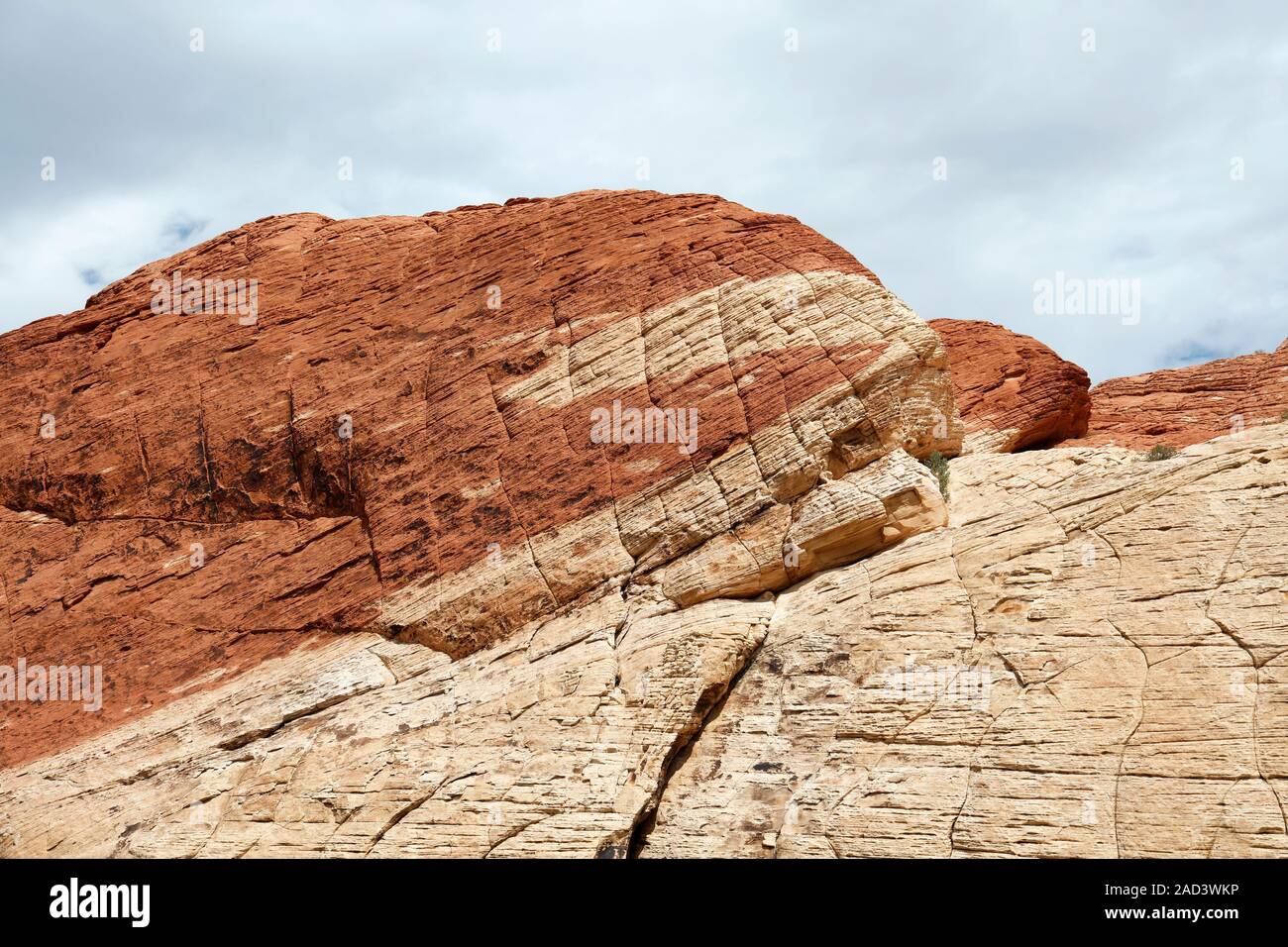 Coloured sandstone. Red and yellow stratified sandstone in Red Rock ...