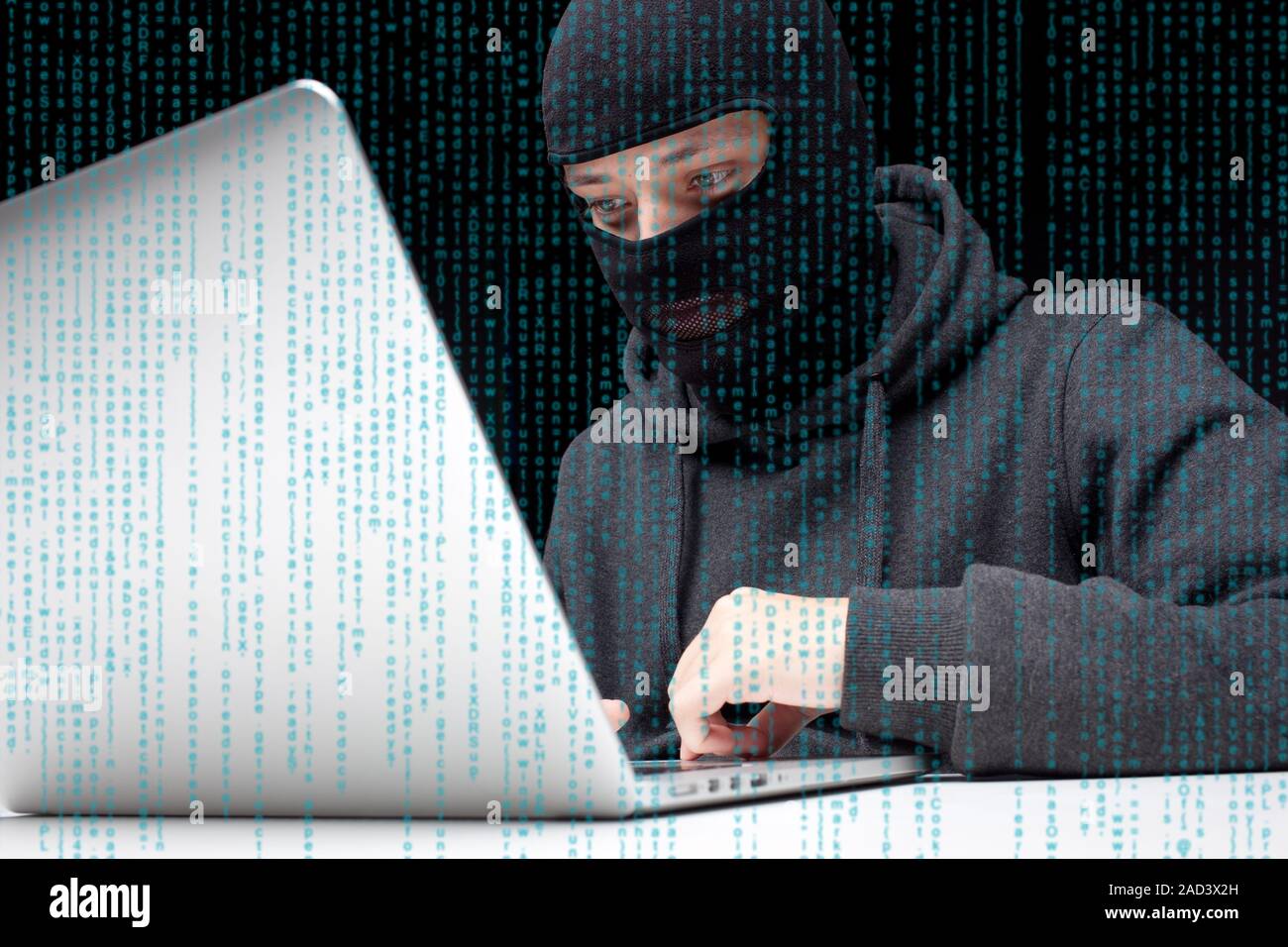 Robber breaks into computer system Stock Photo - Alamy
