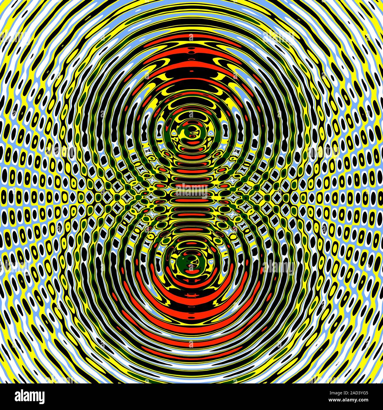 This image may not be used in educational posters Circular wave interference. Illustration of ...