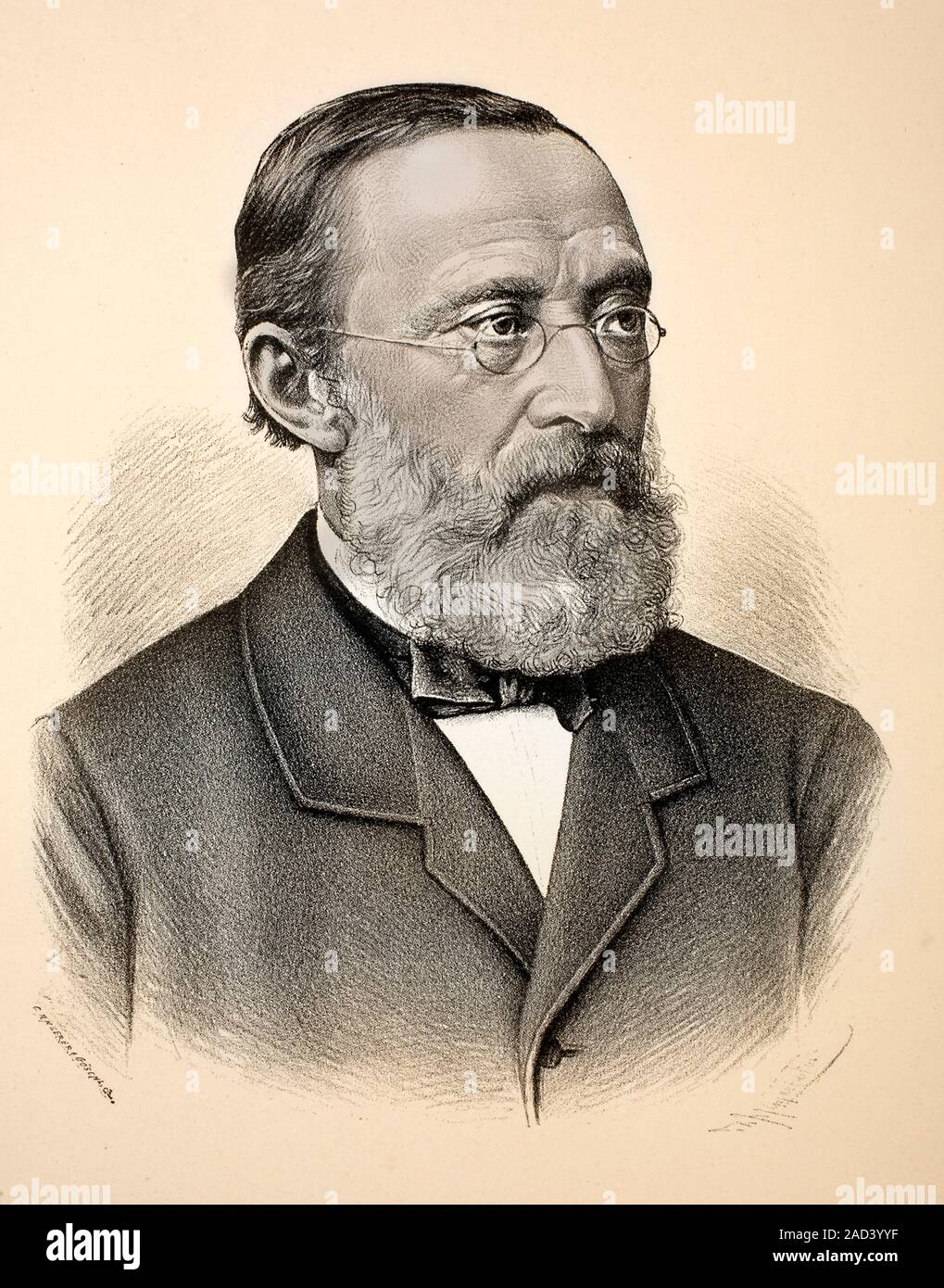 Rudolf Virchow (1821-1902), German pathologist and anthropologist ...