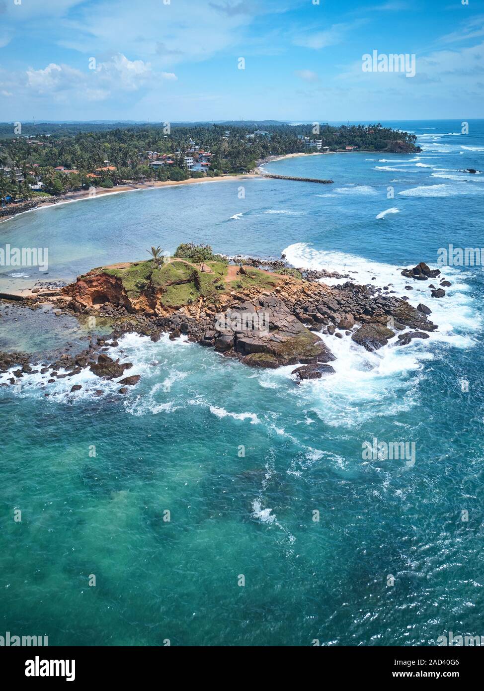 Aerial View of Mirissa beach and the city in Sri Lanka Stock Photo - Alamy