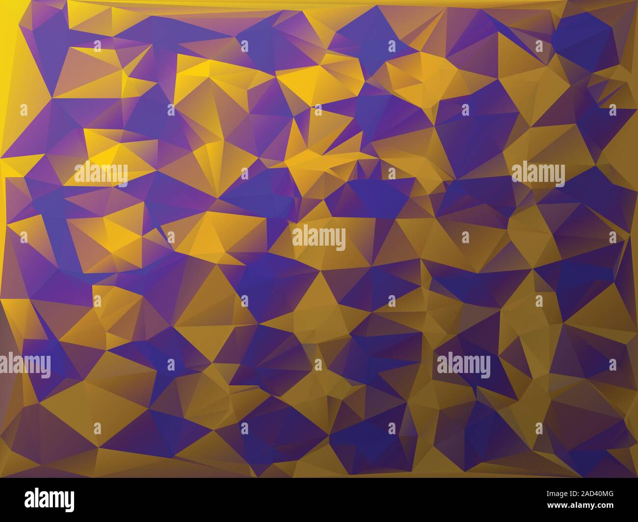 Stylized geometric background made of purple and golden polygons Stock ...