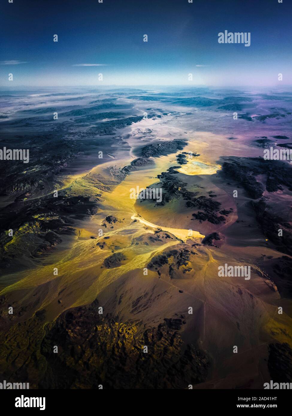 Aerial photograph of south-western Arizona, USA. This area, in the ...