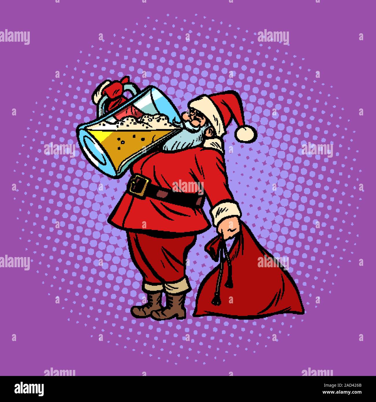 Vintage alcohol drinking christmas Stock Vector Images - Alamy