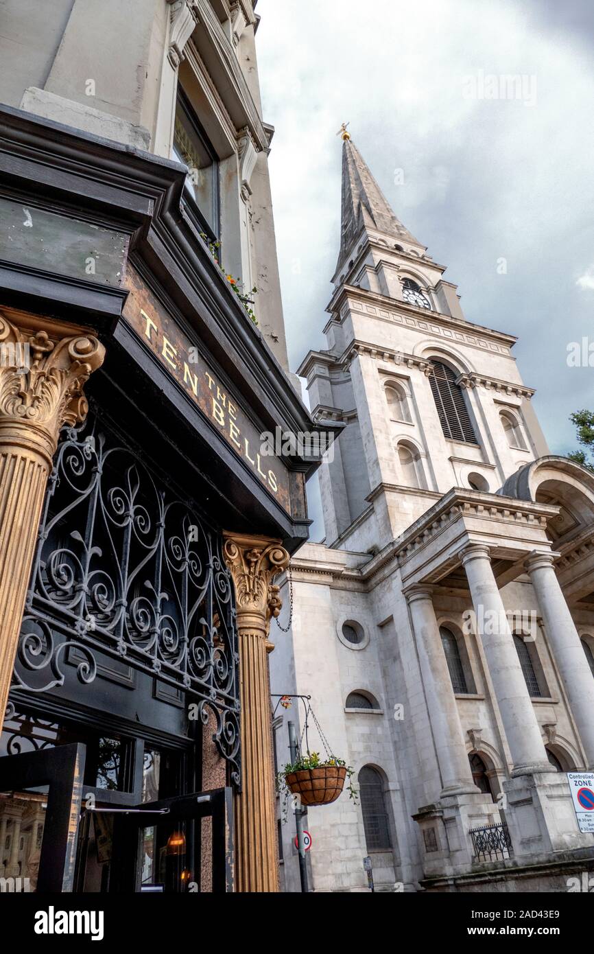 The famous Fournier Street in the East End of London, England. Located ...