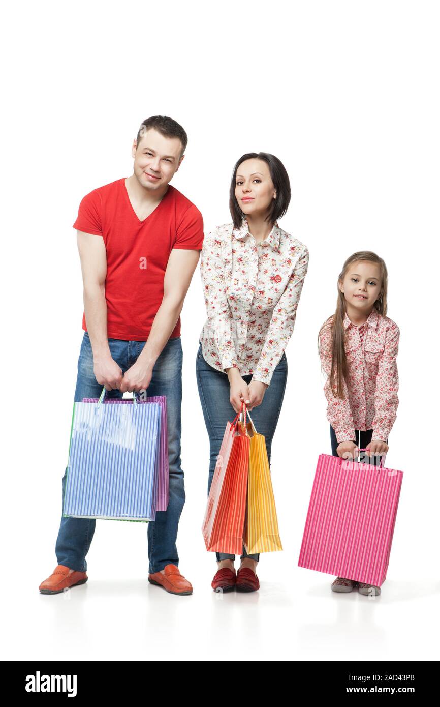 Family shopping bags hi-res stock photography and images - Alamy