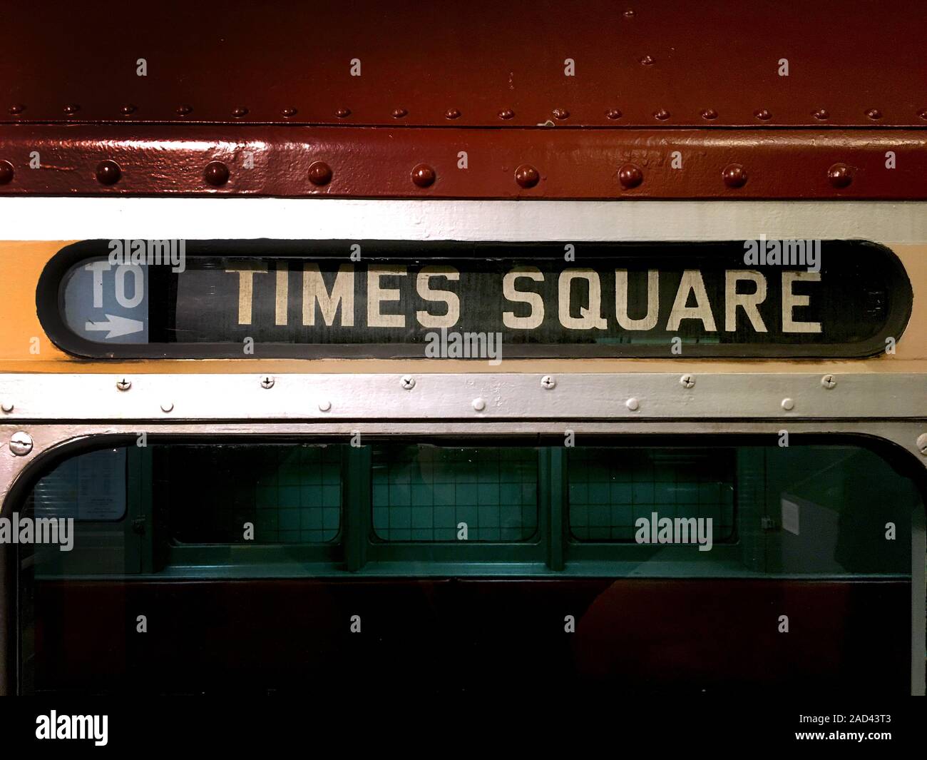 New York City vintage subway sign for Times Square Midtown Manhattan ...