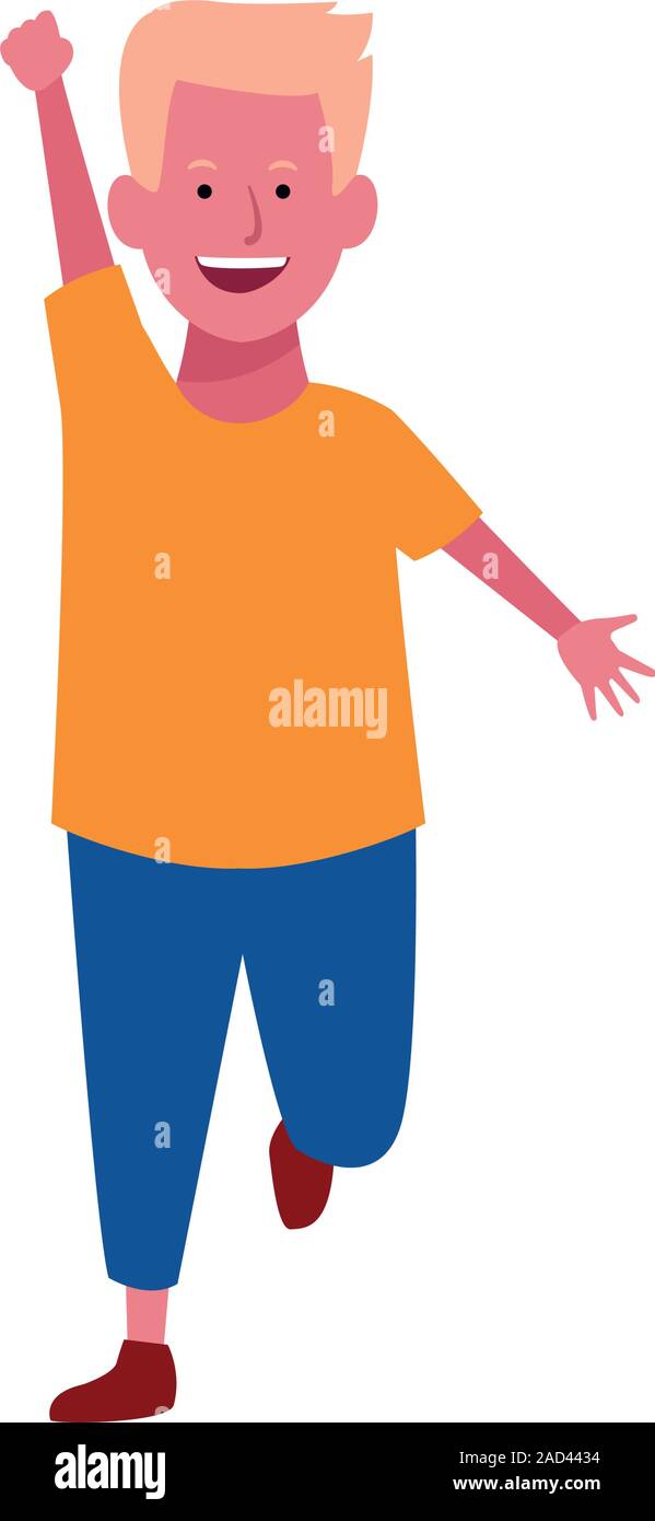 happy boy standing icon, flat design Stock Vector Image & Art - Alamy