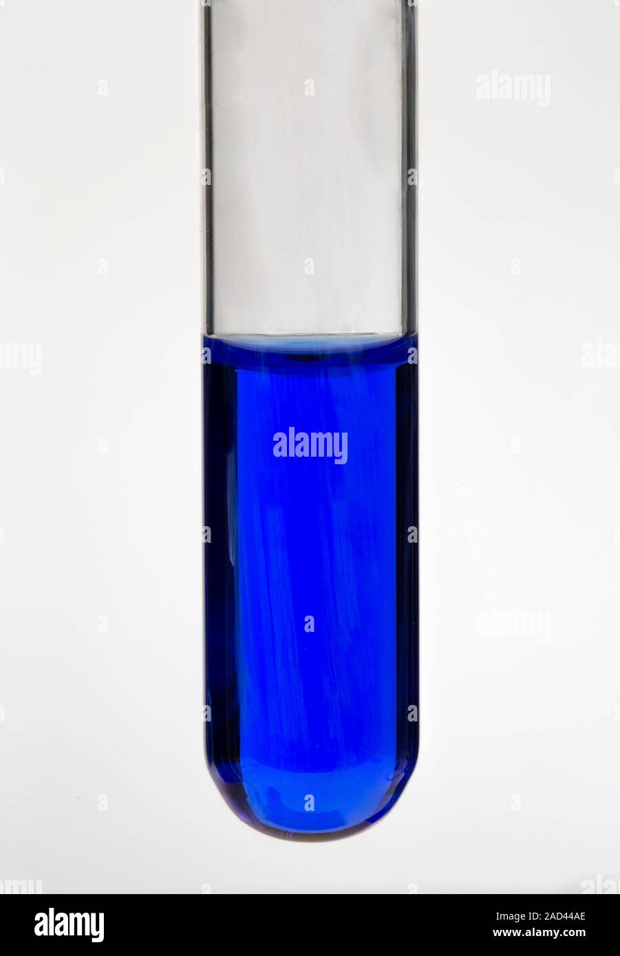 Test tube of copper/ammonia complex ion. NH2. The ions of transition ...