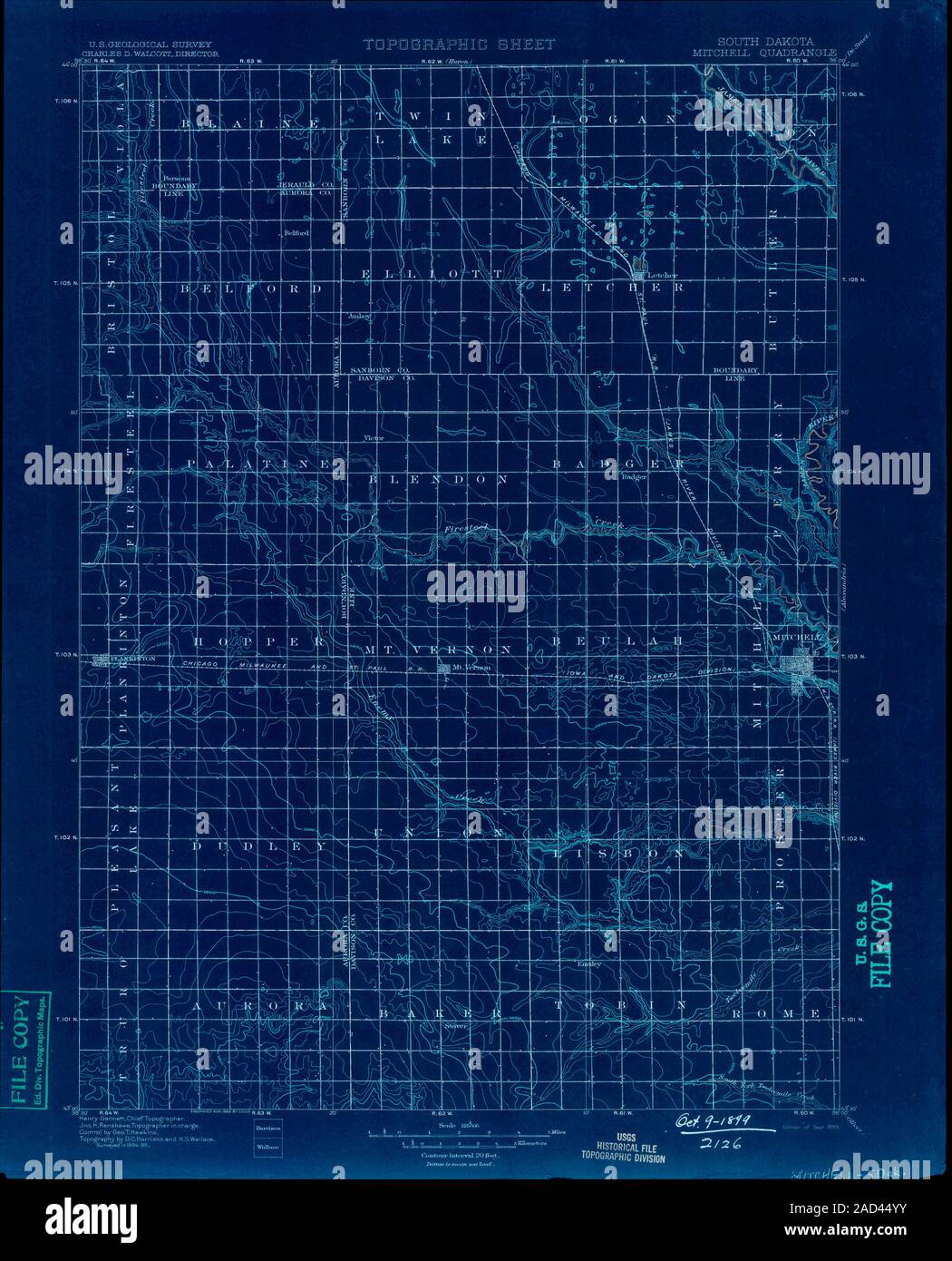 Map of mitchell south dakota hi-res stock photography and images - Alamy