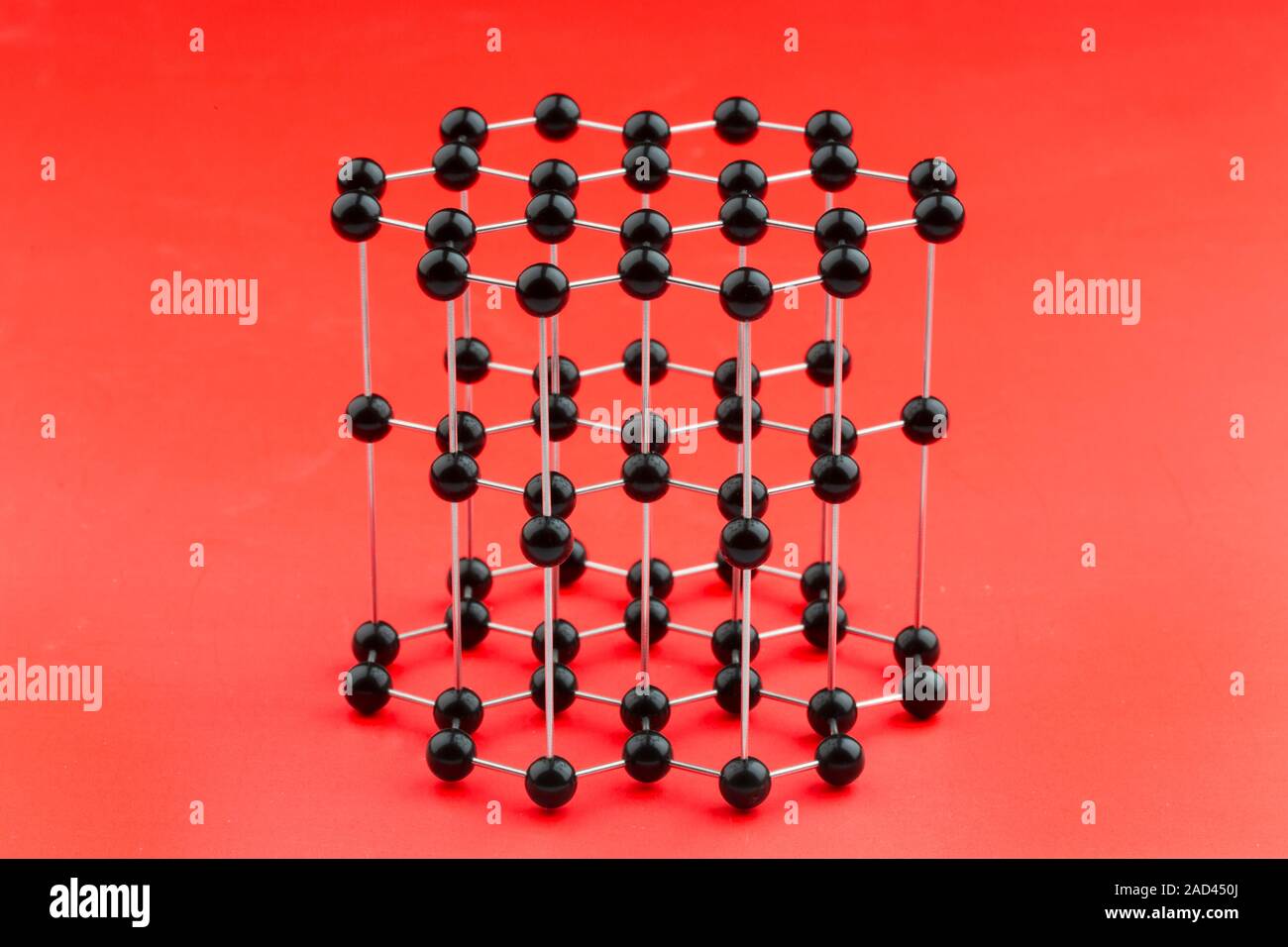 Graphite, molecular model. Graphite is used in pencil leads and as a ...