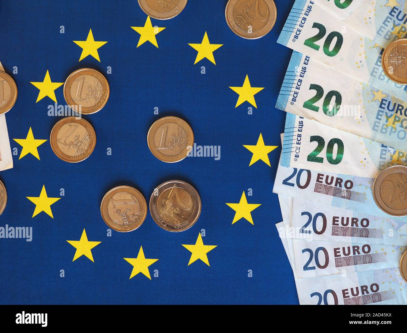 European union banknotes flag hi-res stock photography and images - Alamy